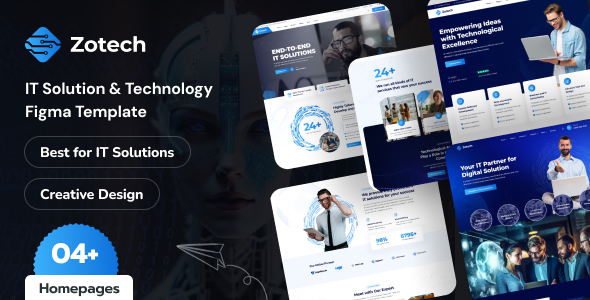 Zotech - IT Solution & Technology Figma Template by modinatheme | ThemeForest