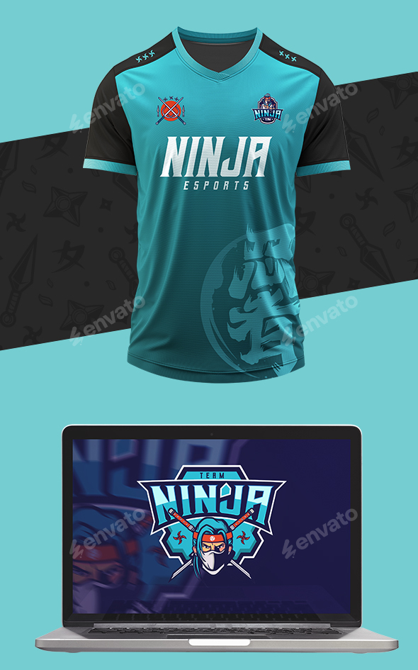 Ninja Badges Logo, Web Elements | GraphicRiver