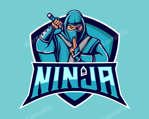 Ninja Badges Logo, Web Elements | GraphicRiver