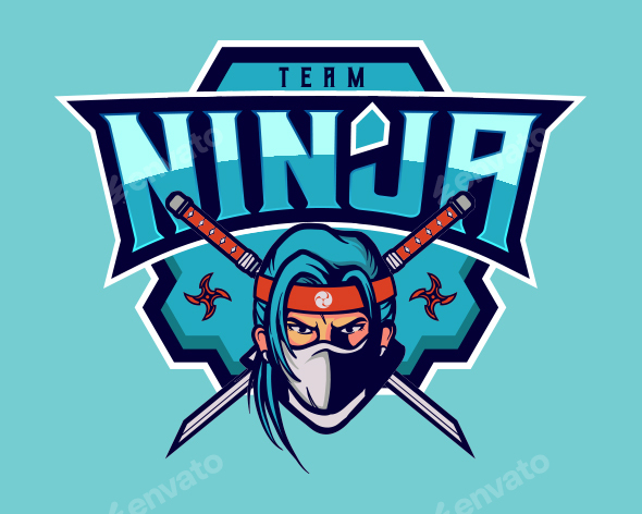 Ninja Badges Logo, Web Elements | GraphicRiver