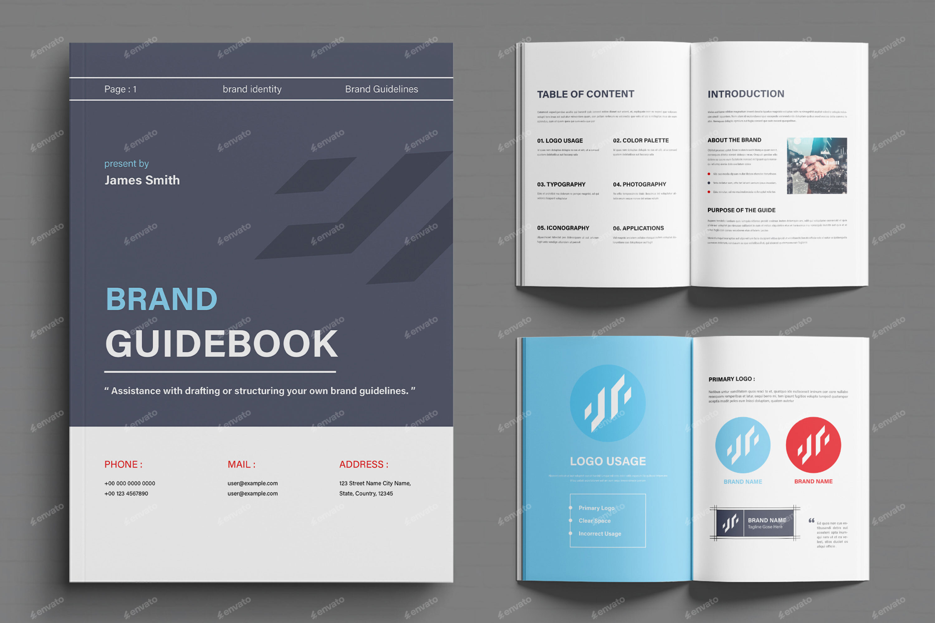 Brand Guidebook Template, Print Templates | GraphicRiver