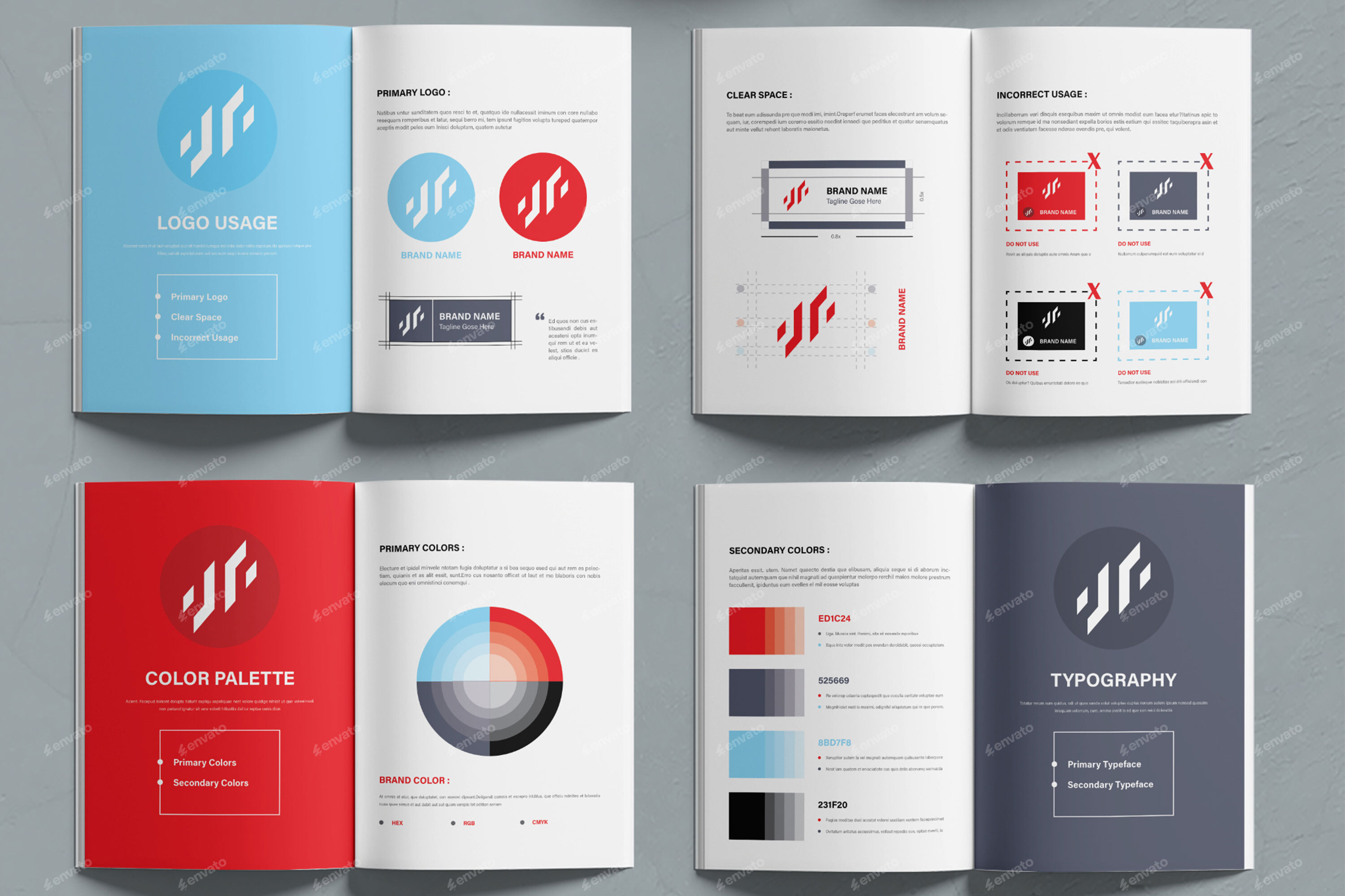 Brand Guidebook Template, Print Templates | GraphicRiver