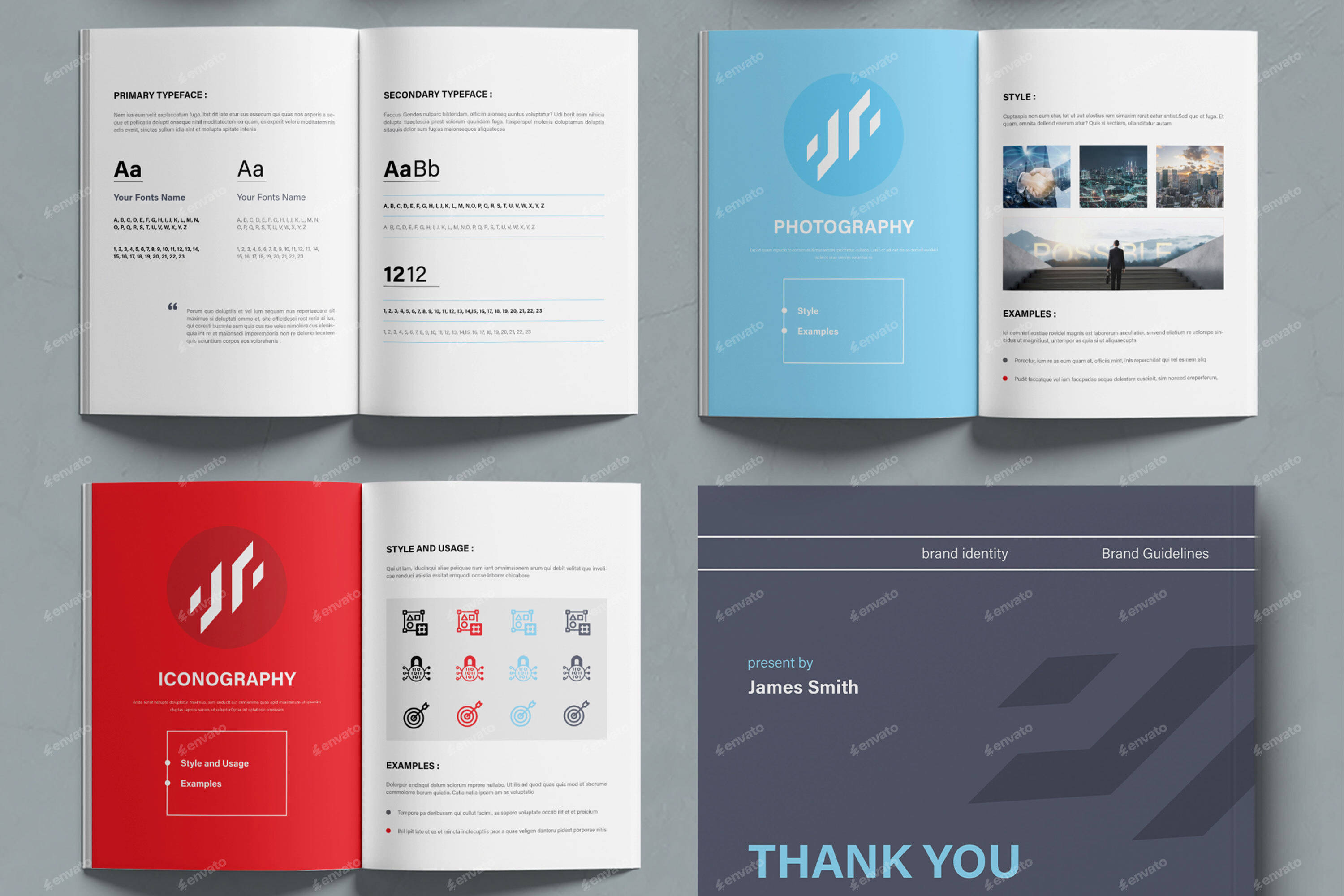 Brand Guidebook Template, Print Templates | GraphicRiver
