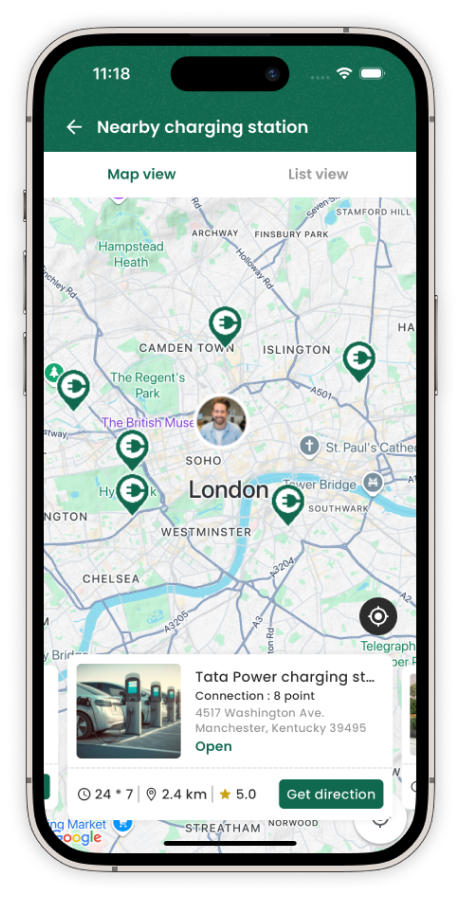 EV Charging Station App | Electric Vehicle Charging Spot App | Flutter ...