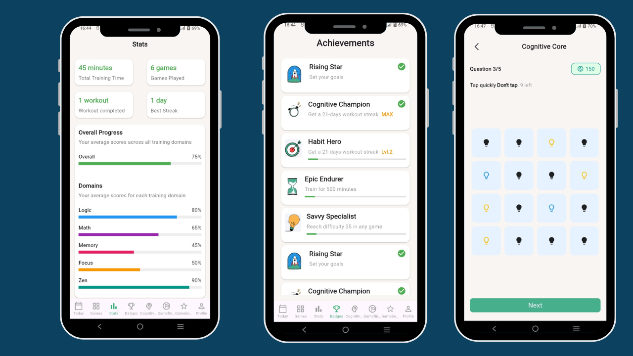 Brain Training Flutter App UI Kit | Elevate App | NeuroNation App | Brain Training Game by ...