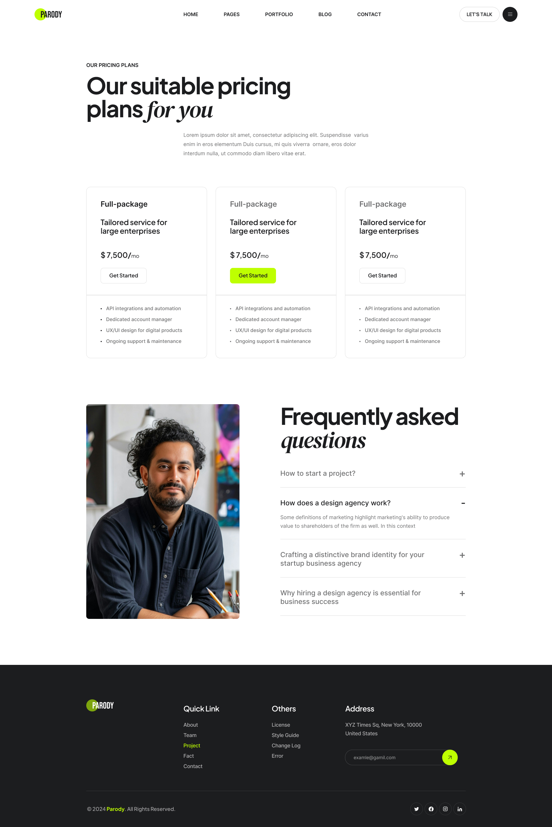 Parody - Digital Agency Portfolio Figma Template by ThemeDox | ThemeForest