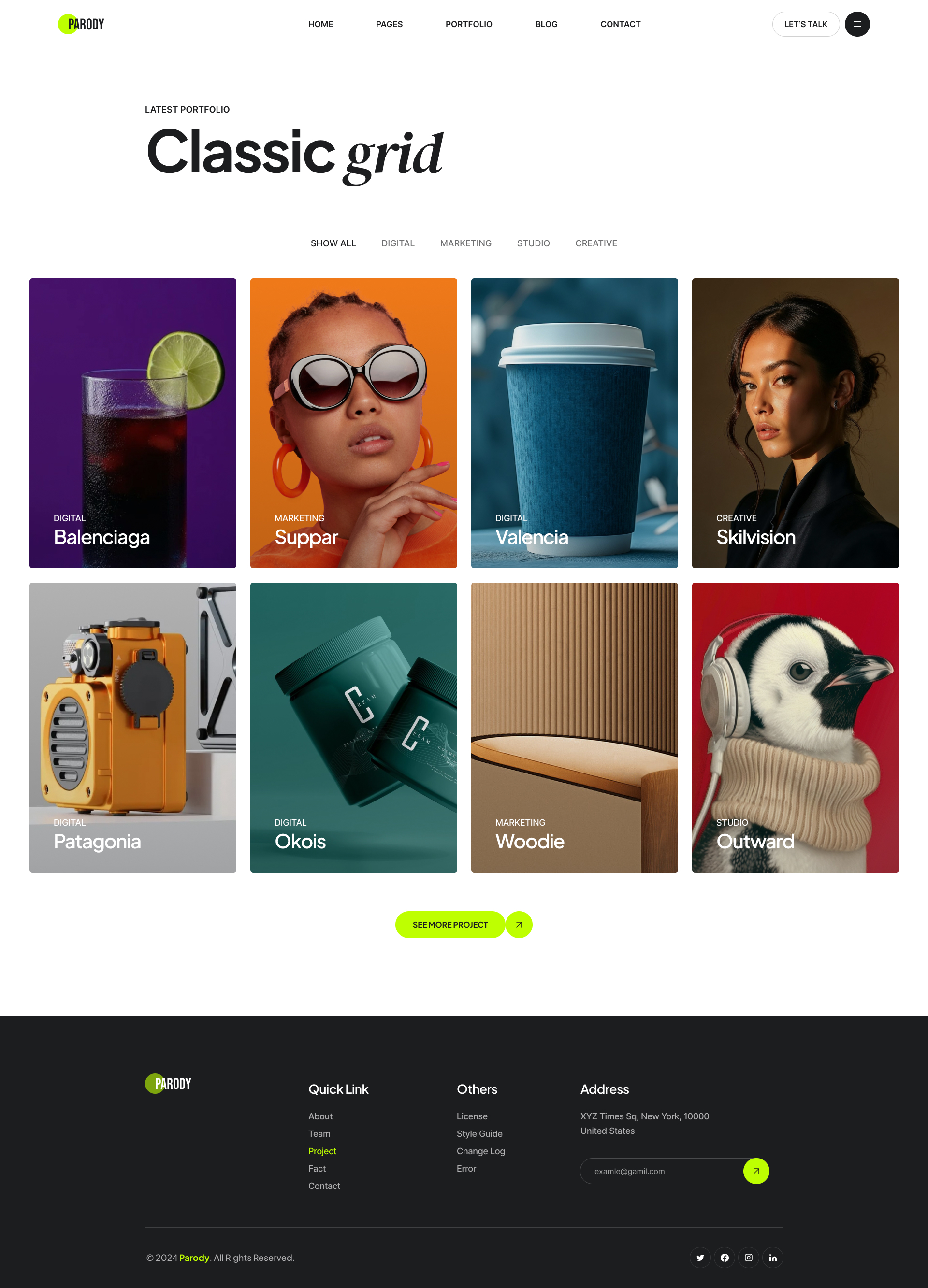 Parody - Digital Agency Portfolio Figma Template by ThemeDox | ThemeForest