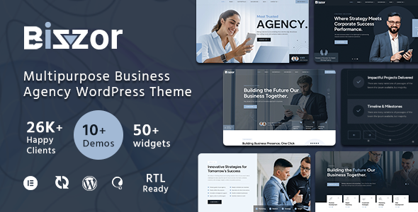 Bizzor - Multipurpose Business Agency WordPress Theme by zozothemes