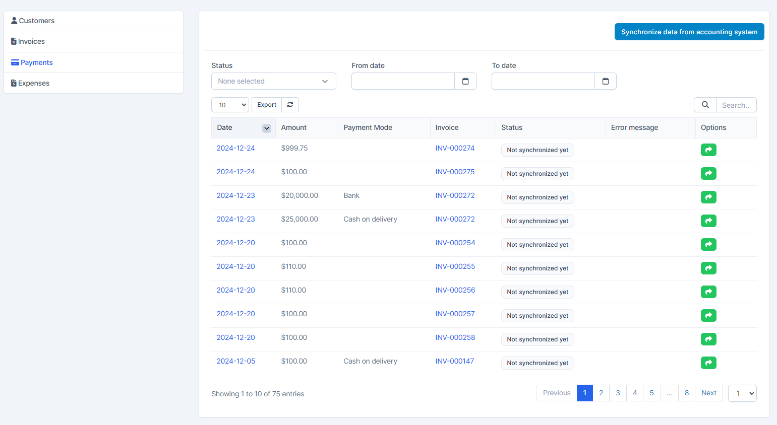 Quickbooks Integration module for Perfex CRM by GreenTech_Solutions