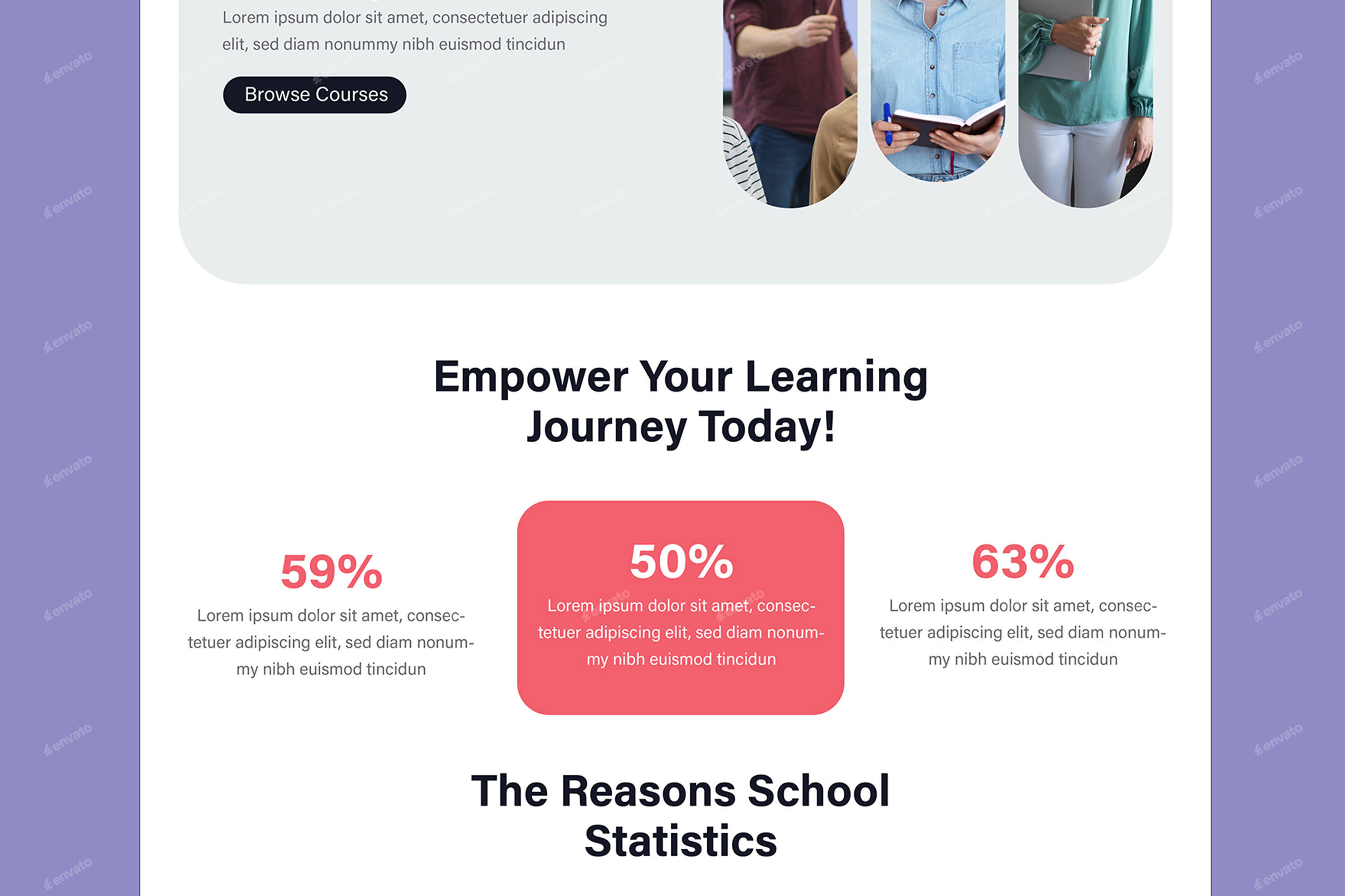 Educational Landing Page, Web Elements | GraphicRiver