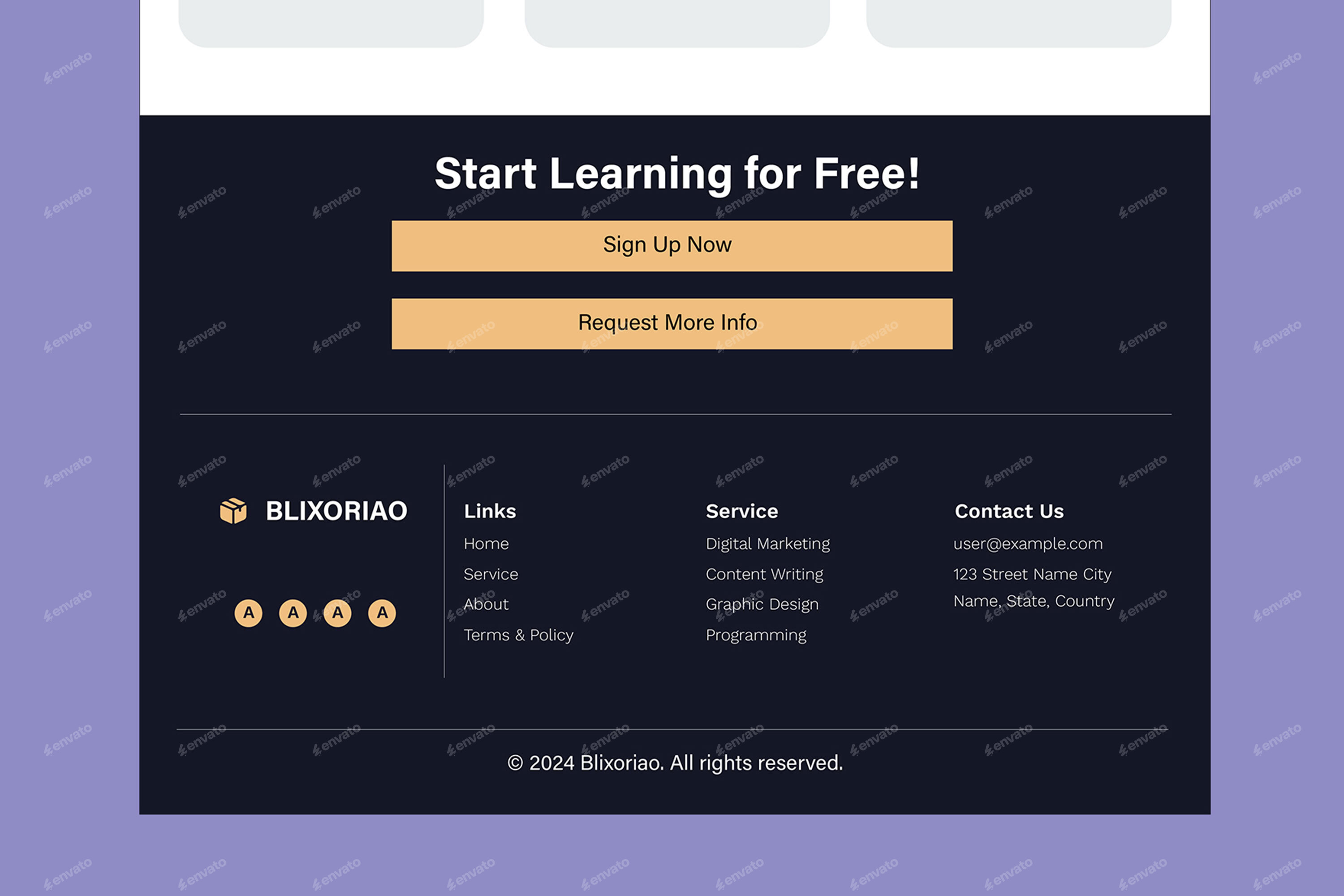 Educational Landing Page, Web Elements | GraphicRiver