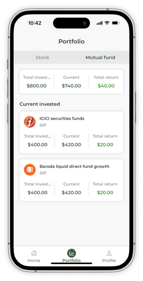 Stock & Mutual Fund Investment App Template in React Native | Smart ...