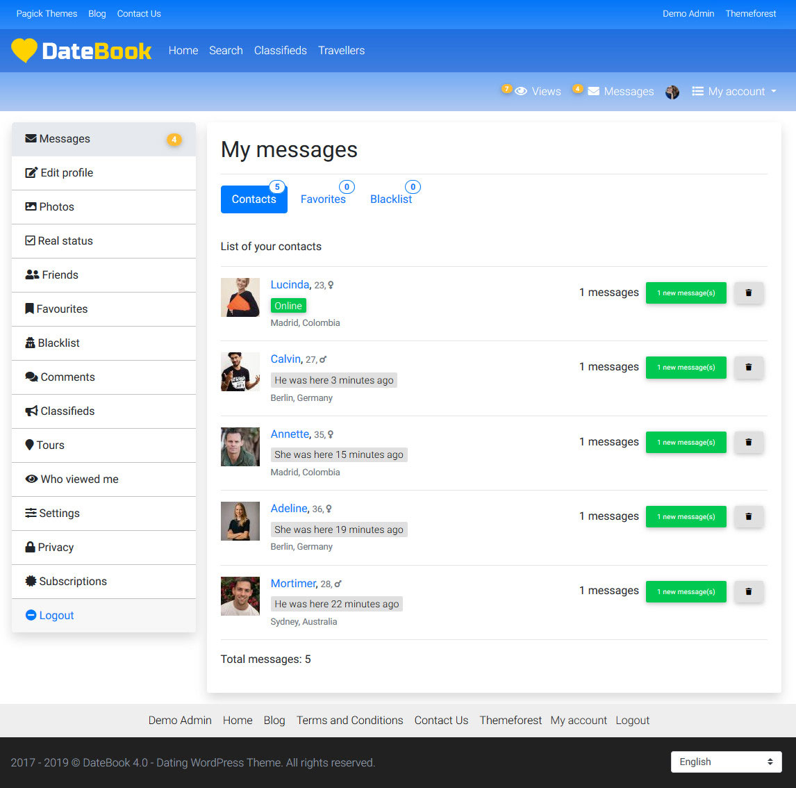 DateBook - Dating WordPress Theme by Pagick | ThemeForest