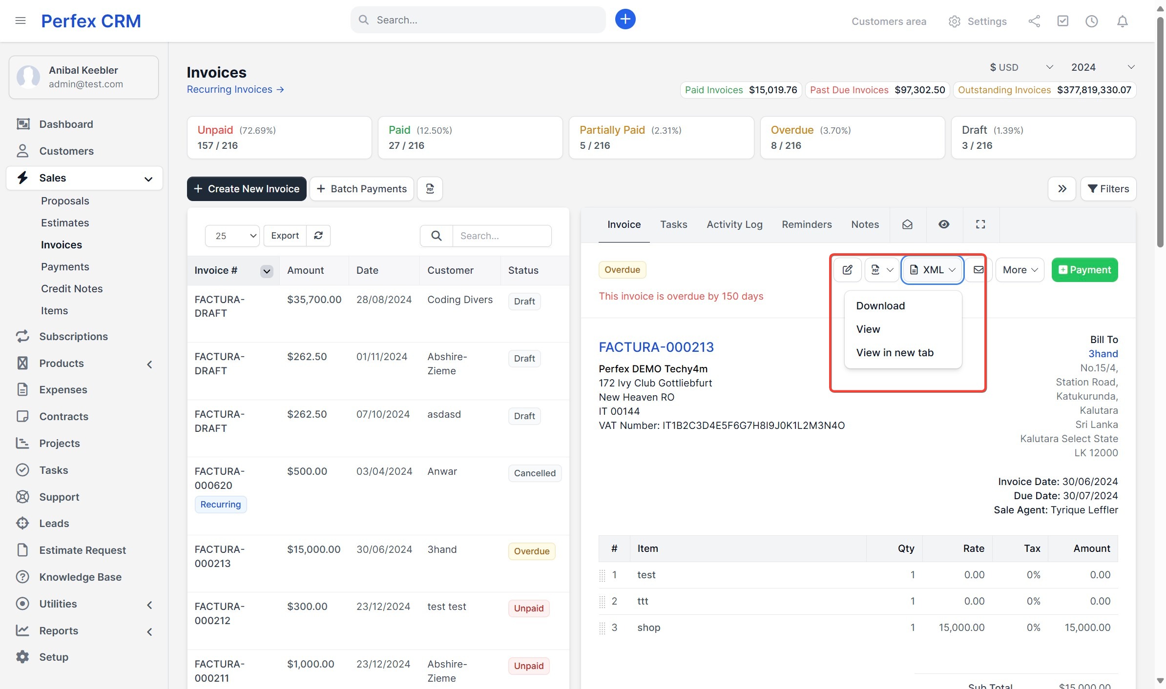 XML Toolkit With E-Invoice export for Perfex CRM. by Techy4m | CodeCanyon