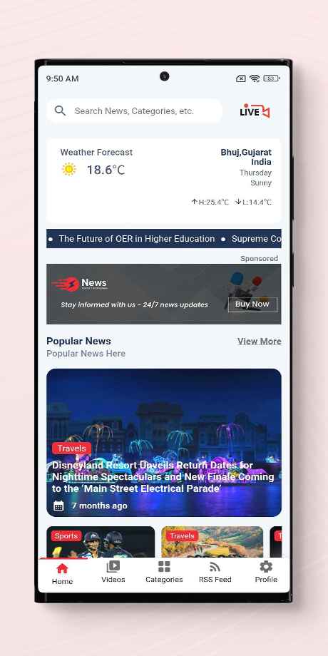 News App and Web – Flutter News App for Android and iOS App | Laravel ...