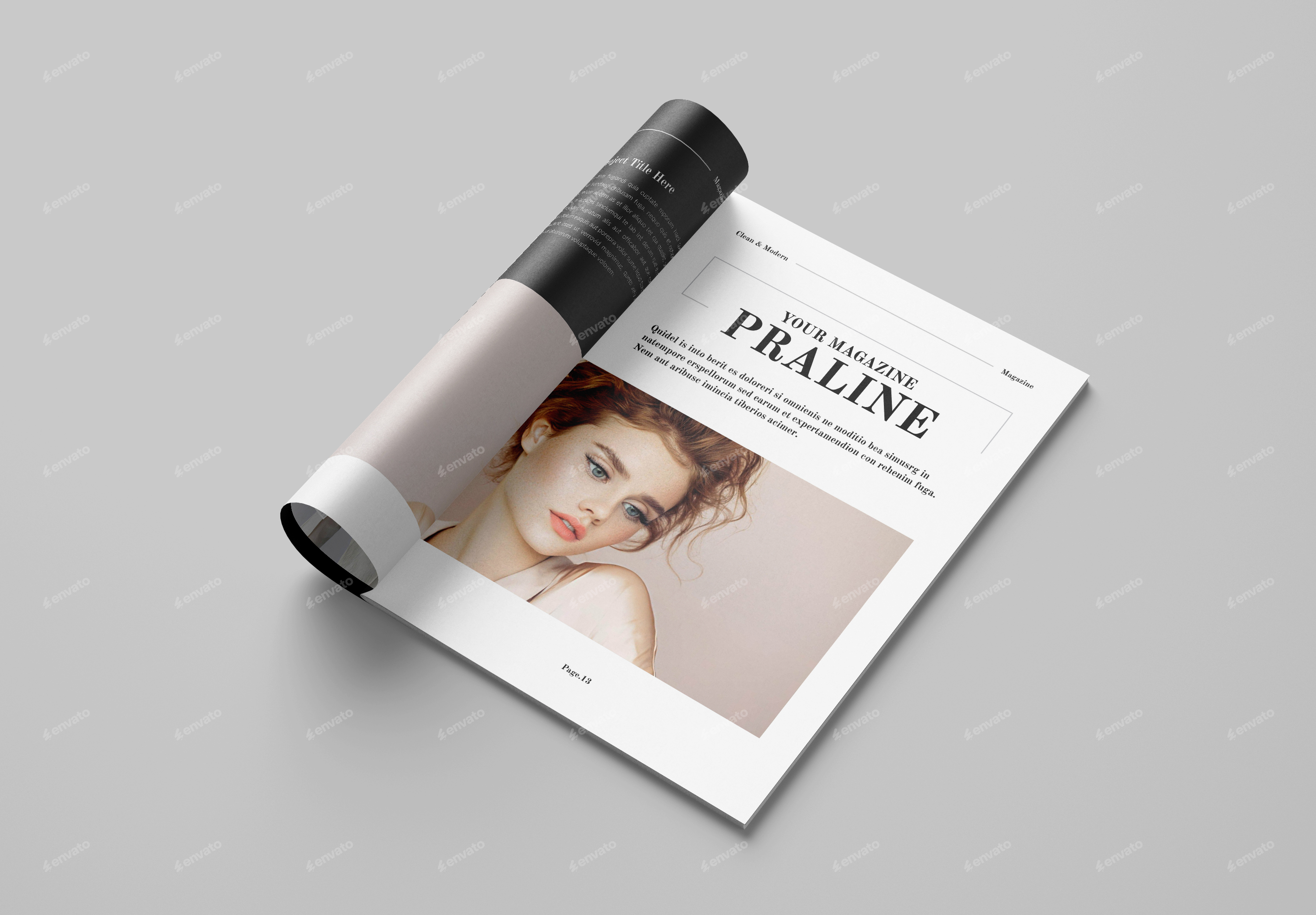 Clean & Modern Magazine Template, Print Templates | GraphicRiver