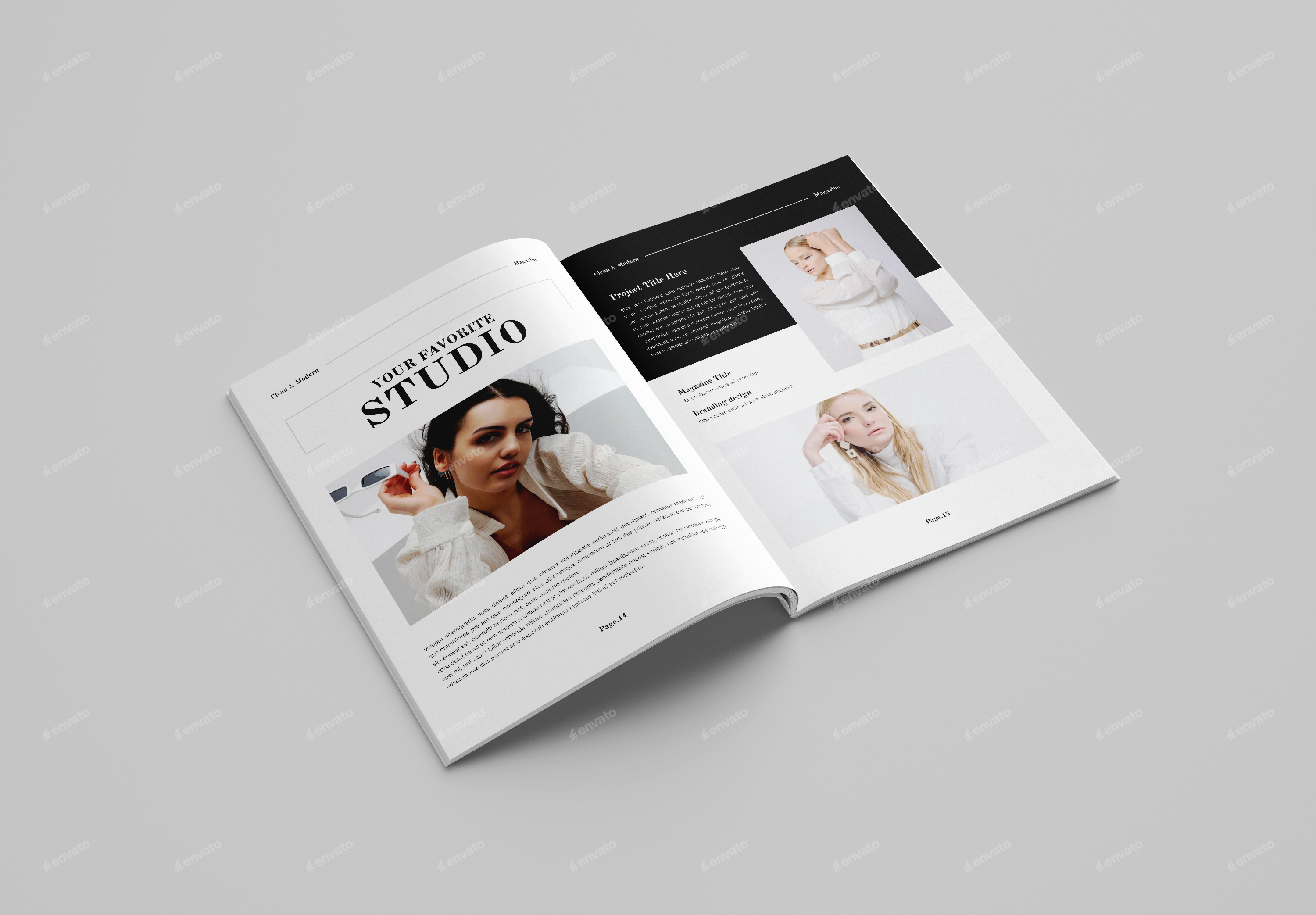 Clean & Modern Magazine Template, Print Templates | GraphicRiver