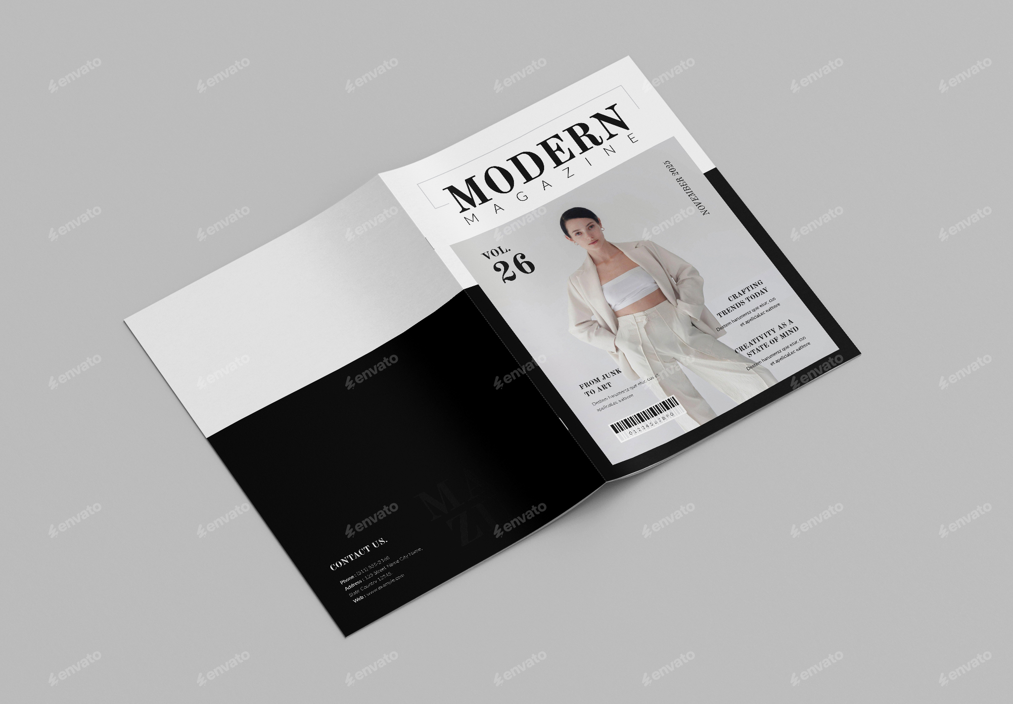 Clean & Modern Magazine Template, Print Templates | GraphicRiver