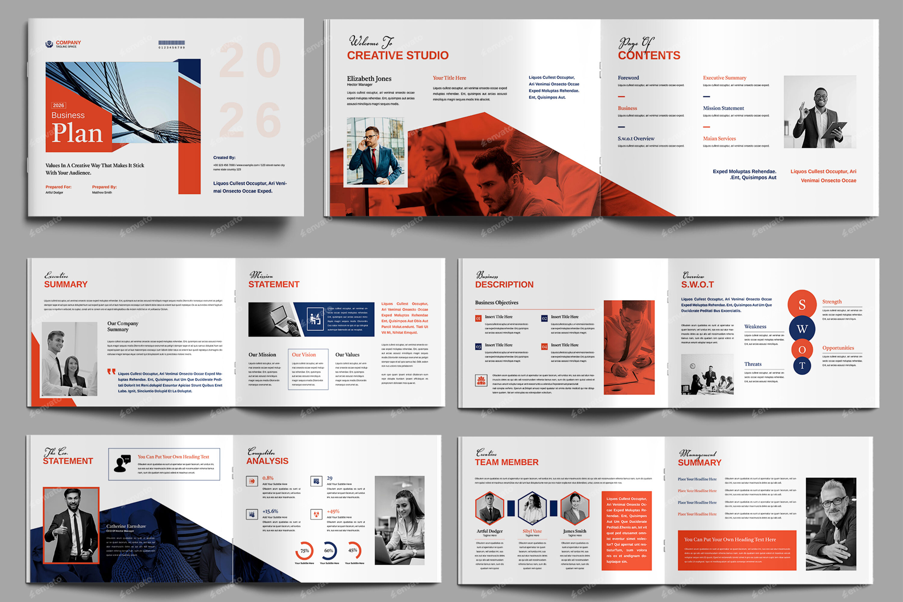 Business Plan Template Layout, Print Templates | GraphicRiver