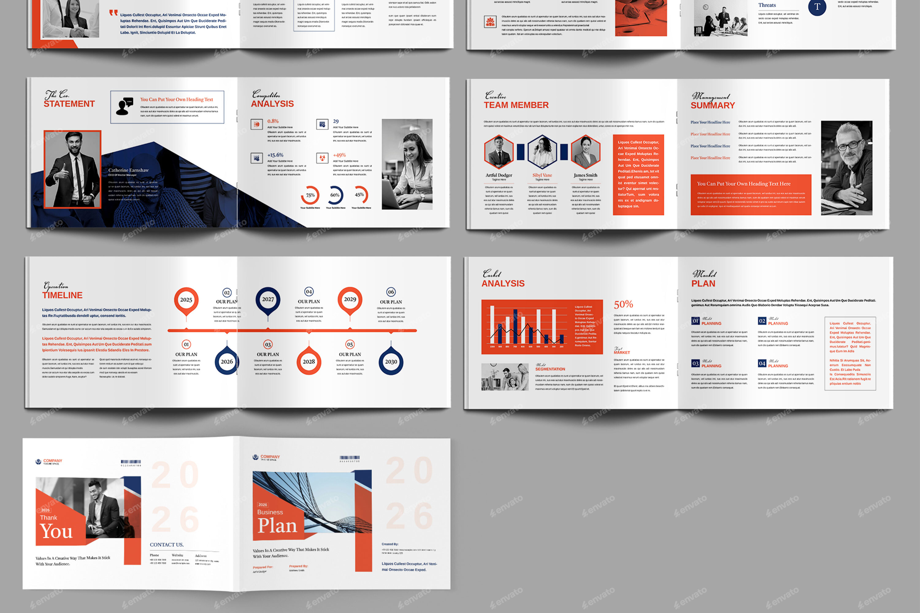 Business Plan Template Layout, Print Templates | GraphicRiver