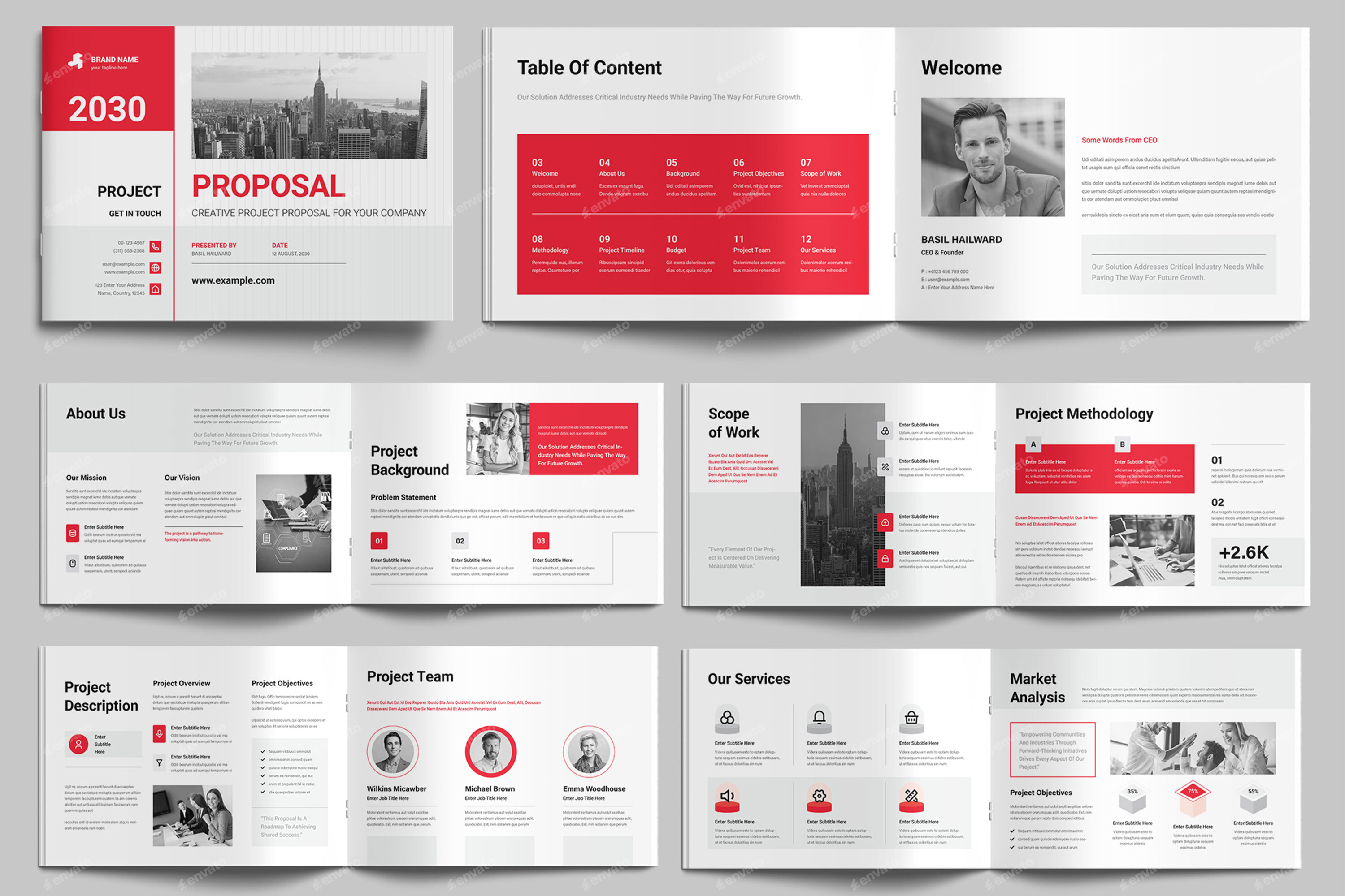 Professional Project Proposal Template, Print Templates | GraphicRiver