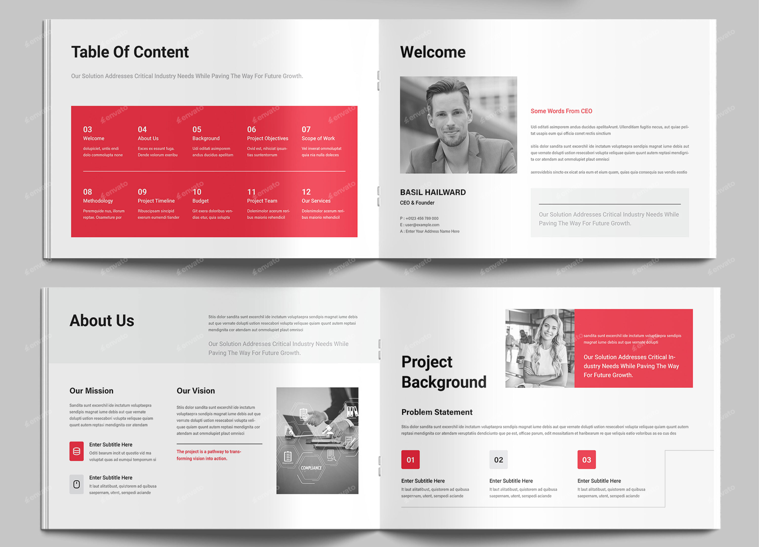 Professional Project Proposal Template, Print Templates | GraphicRiver