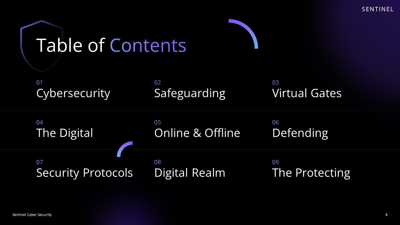 Sentinel Cyber Security Technology Keynote, Presentation Templates