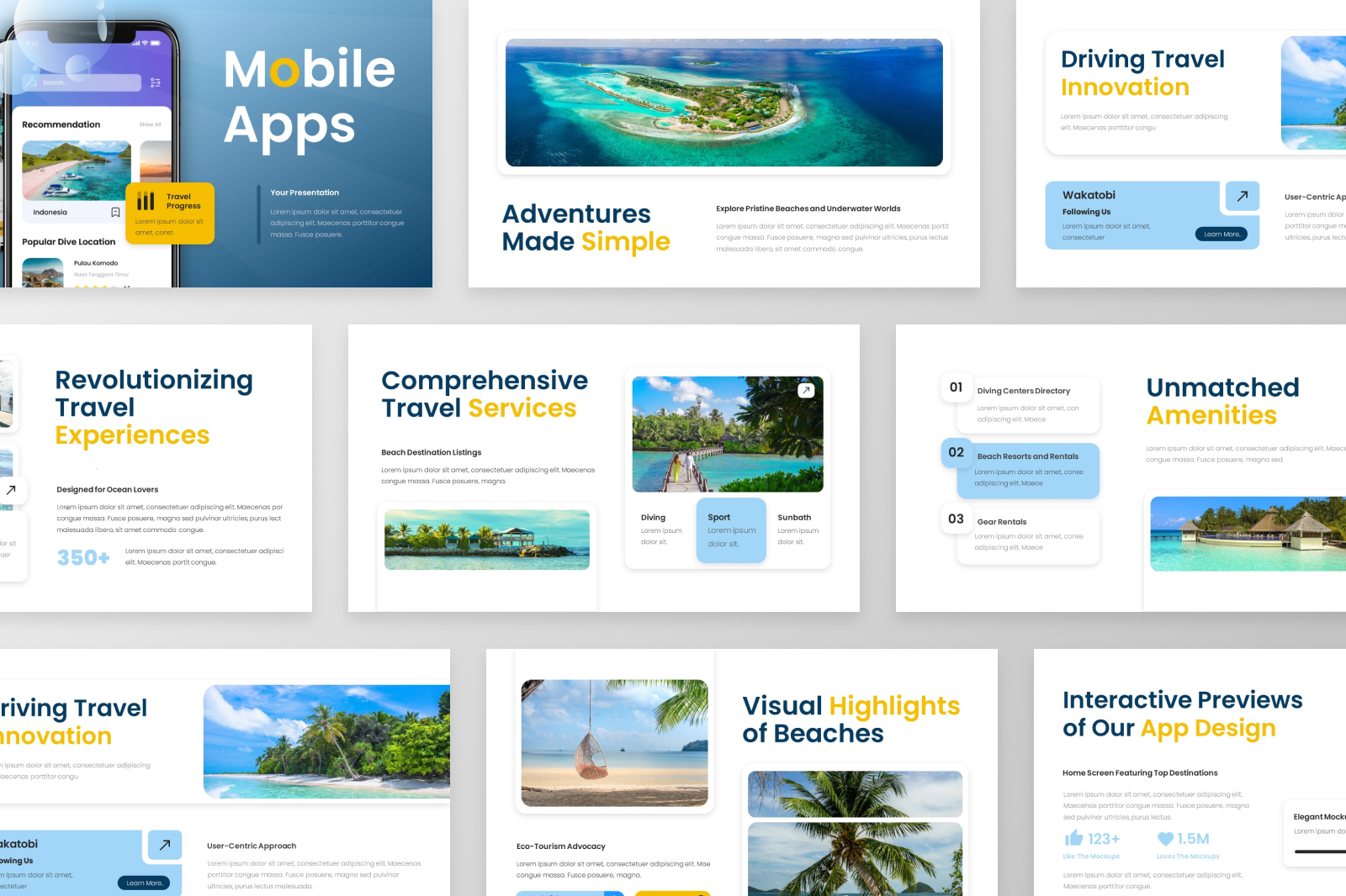 Revolutionizing Travel - Mobile Apps PowerPoint Template, Presentation ...