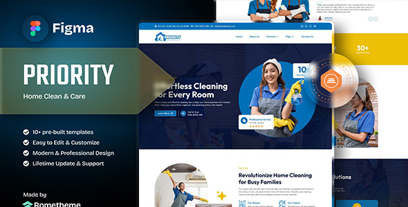 Priority - Home Clean and Care Figma Template by Rometheme | ThemeForest