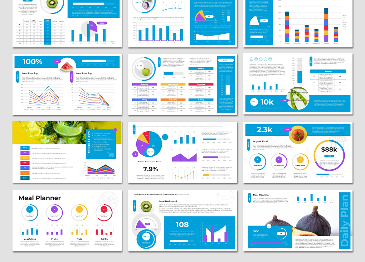 Meal Planner Dashboards PowerPoint Presentation Template, Presentation ...