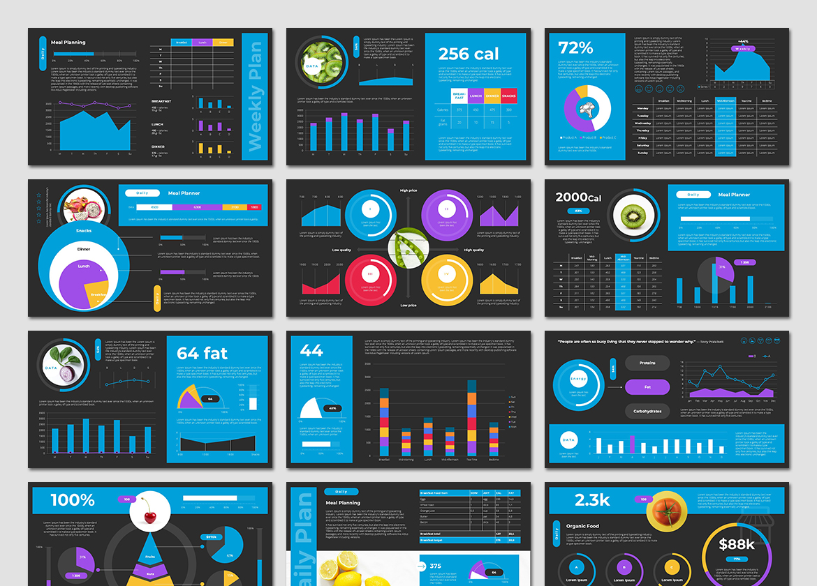Meal Planner Dashboards PowerPoint Presentation Template, Presentation ...