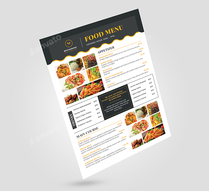 Simple Restaurant Menu, Print Templates | GraphicRiver