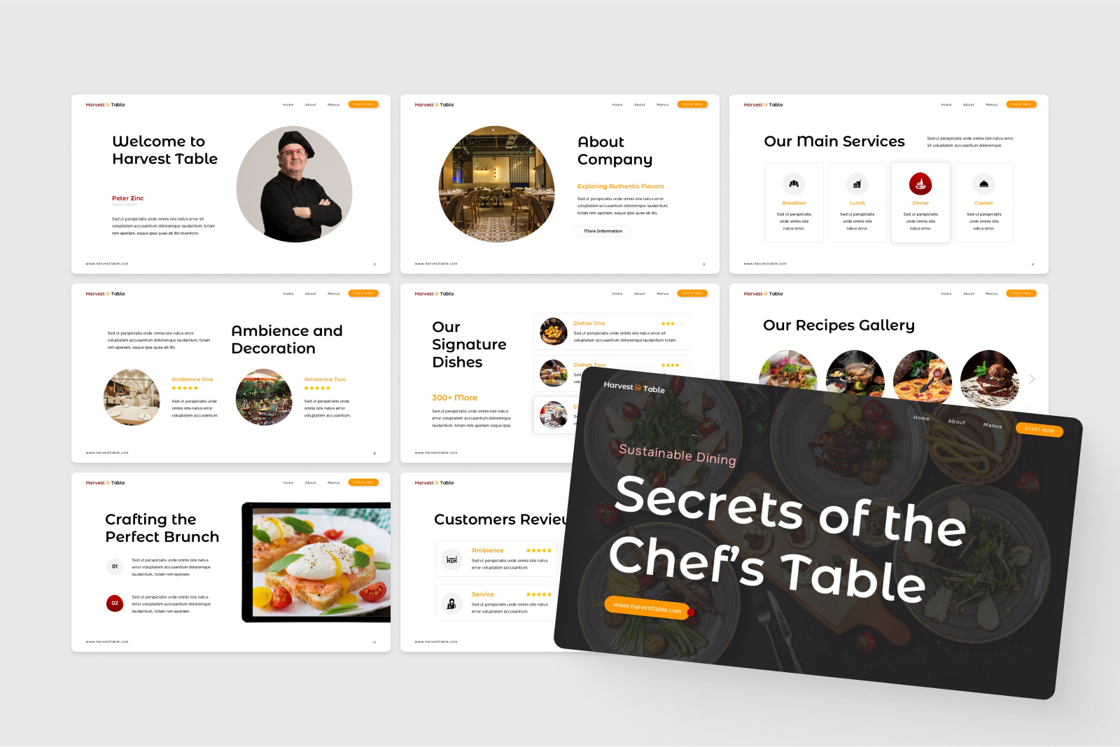 Harvest Table - Food & Restaurant GoogleSlide Presentation ...