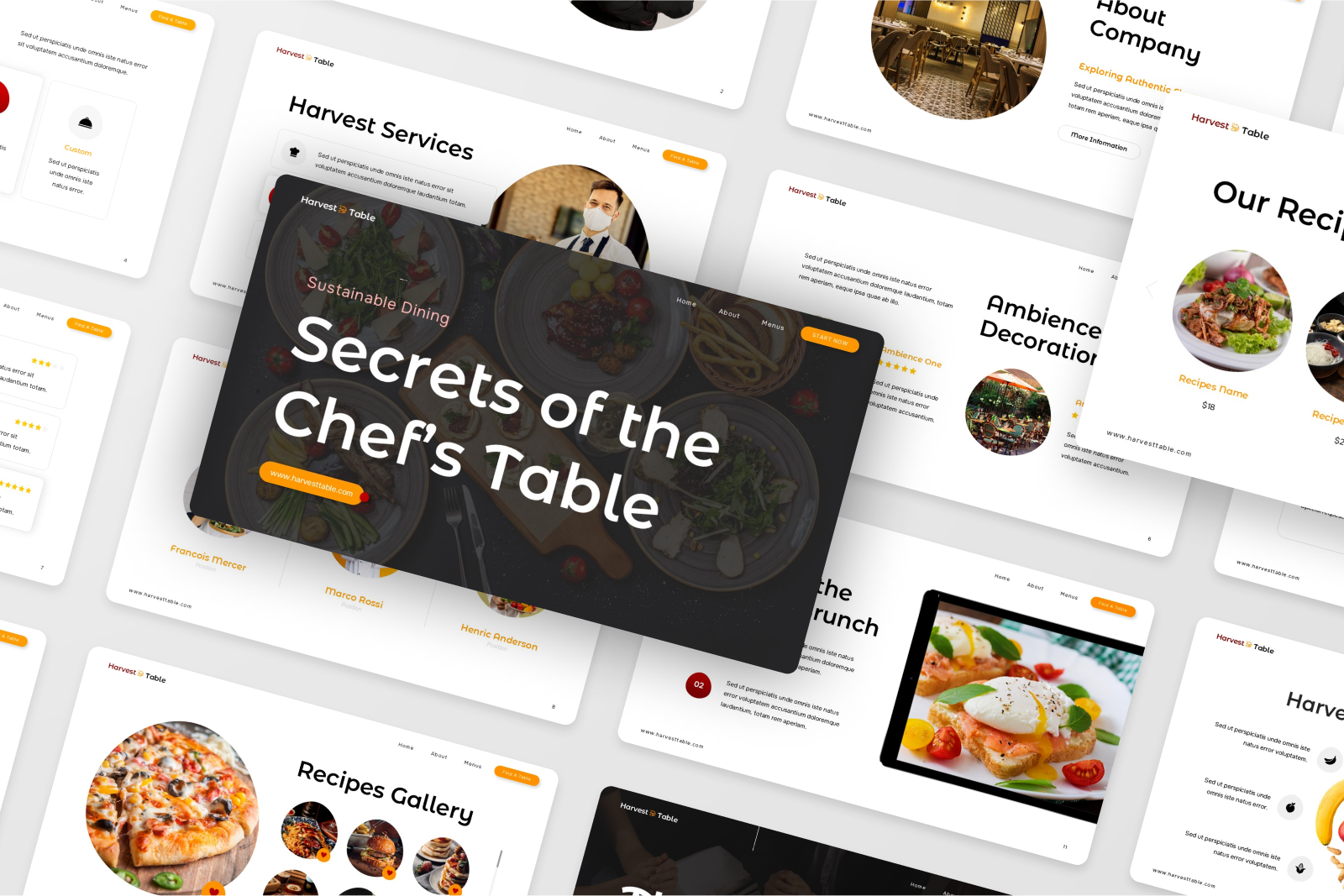 Harvest Table - Food & Restaurant GoogleSlide Presentation ...