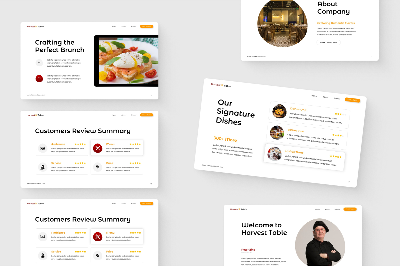 Harvest Table - Food & Restaurant GoogleSlide Presentation ...
