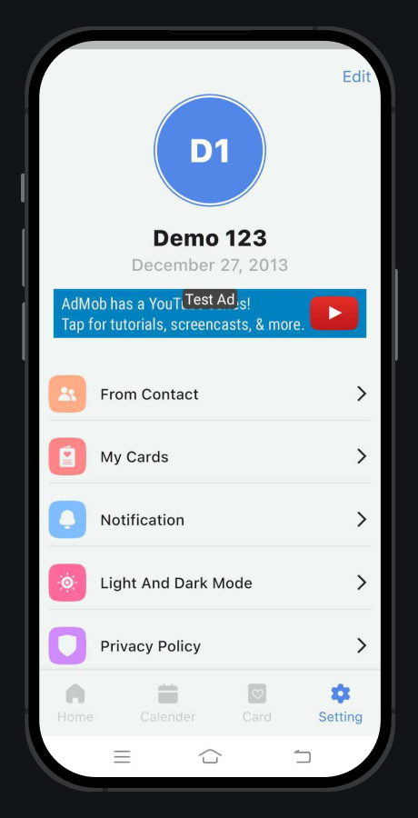 Birthday Reminder Flutter App | Admob Ads by VocsyInfotech | CodeCanyon