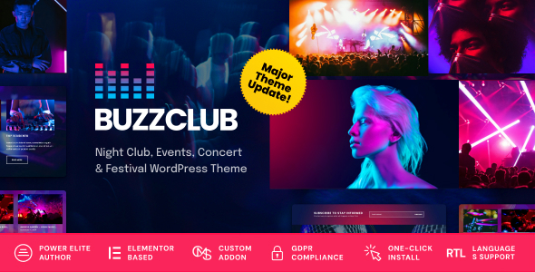 Buzz Club - Night Club, DJ & Music Festival Event WordPress Theme by ...