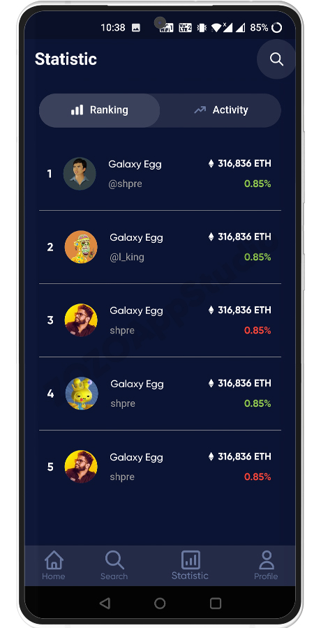 NFTBox: NFT Marketplace Android + iOS Flutter App UI Template by Zozo_Studio