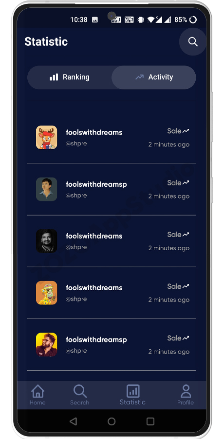 NFTBox: NFT Marketplace Android + iOS Flutter App UI Template by Zozo_Studio