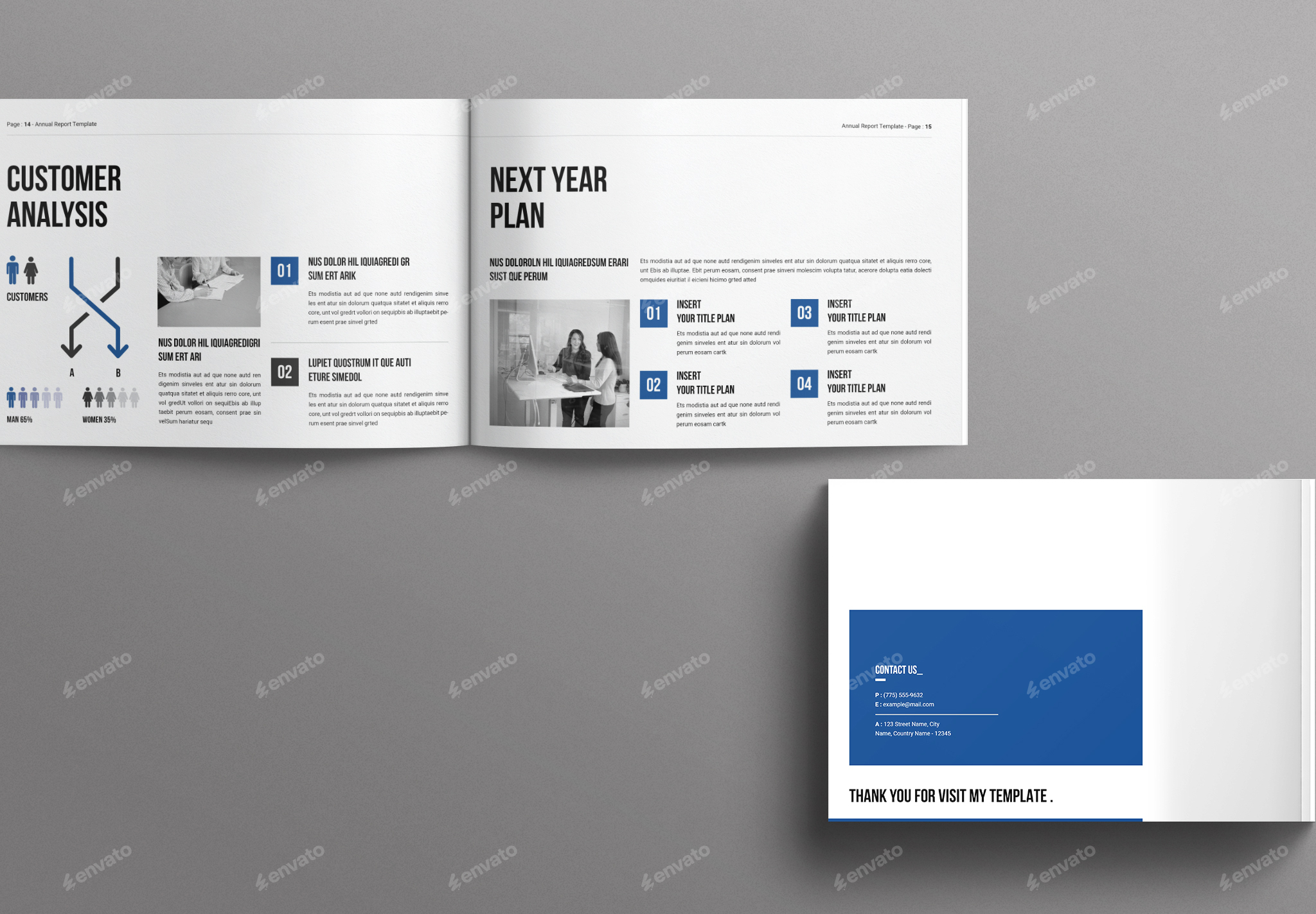 Annual Report Template Landscape, Print Templates | GraphicRiver