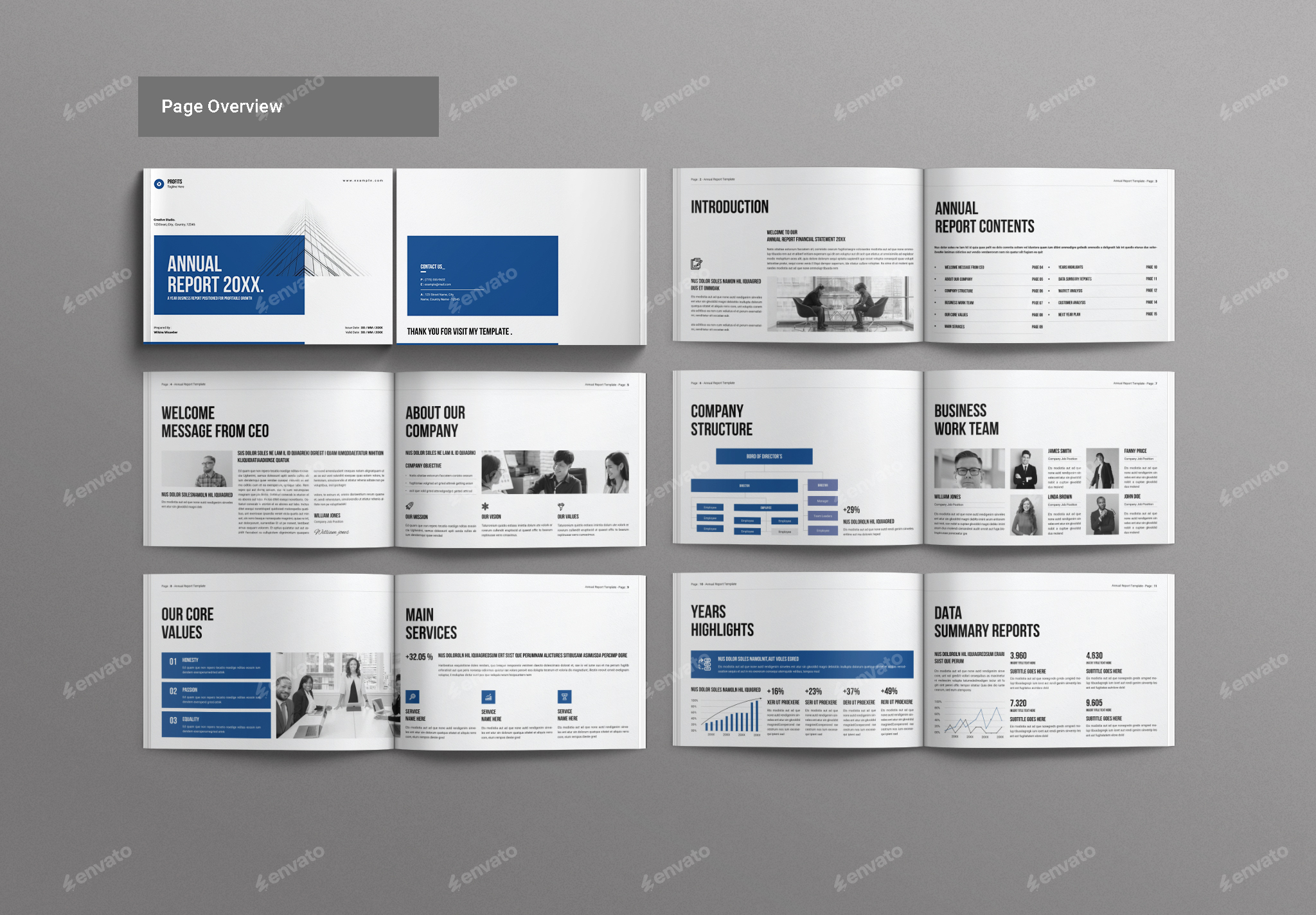 Annual Report Template Landscape, Print Templates | GraphicRiver