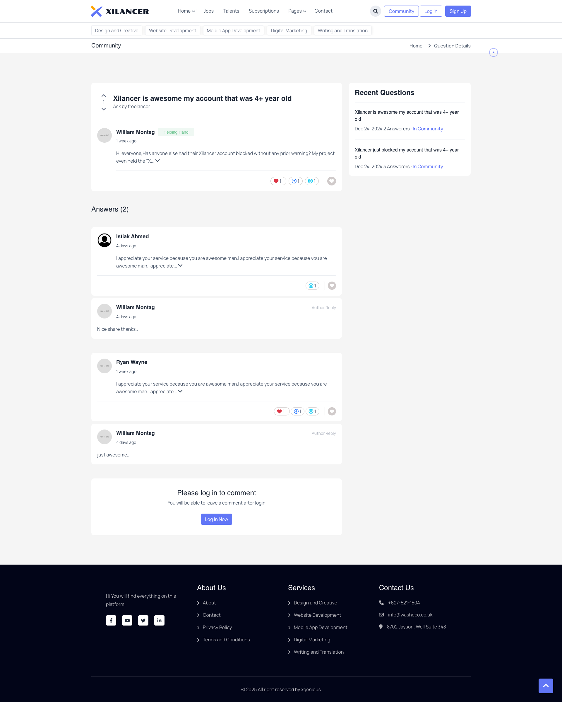 Community Plugin for Xilancer – Freelancer Marketplace Platform by xgenious
