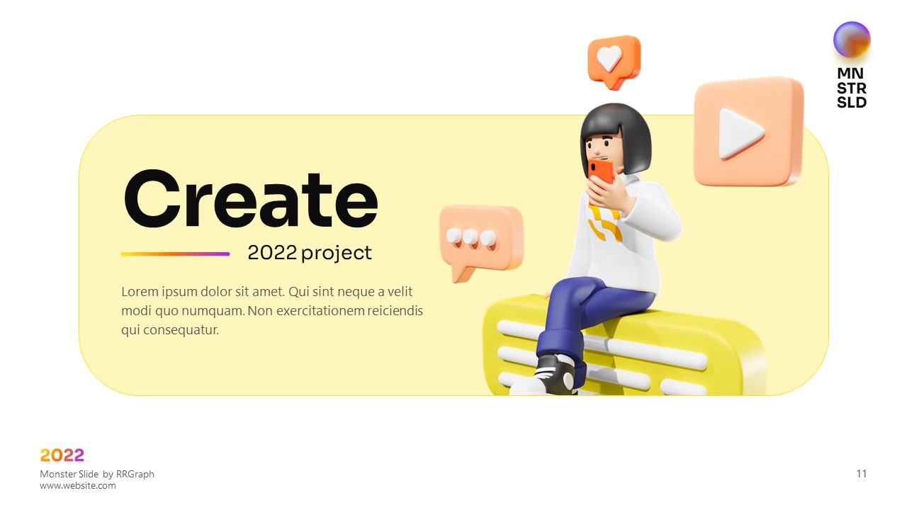 Monster Slides Premium PowerPoint Presentation Template, Presentation ...