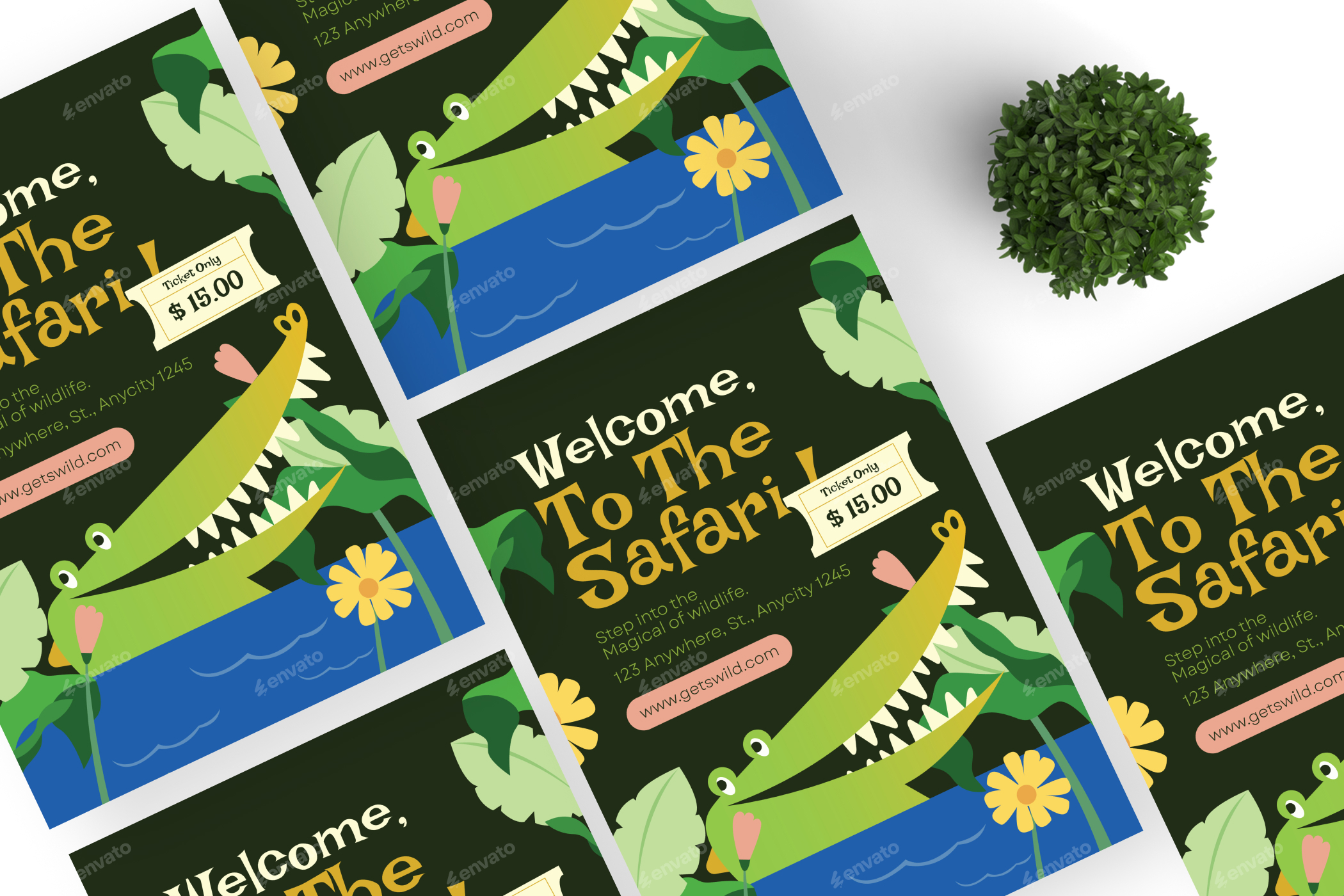Wild Safari - Flyer Set, Print Templates | GraphicRiver