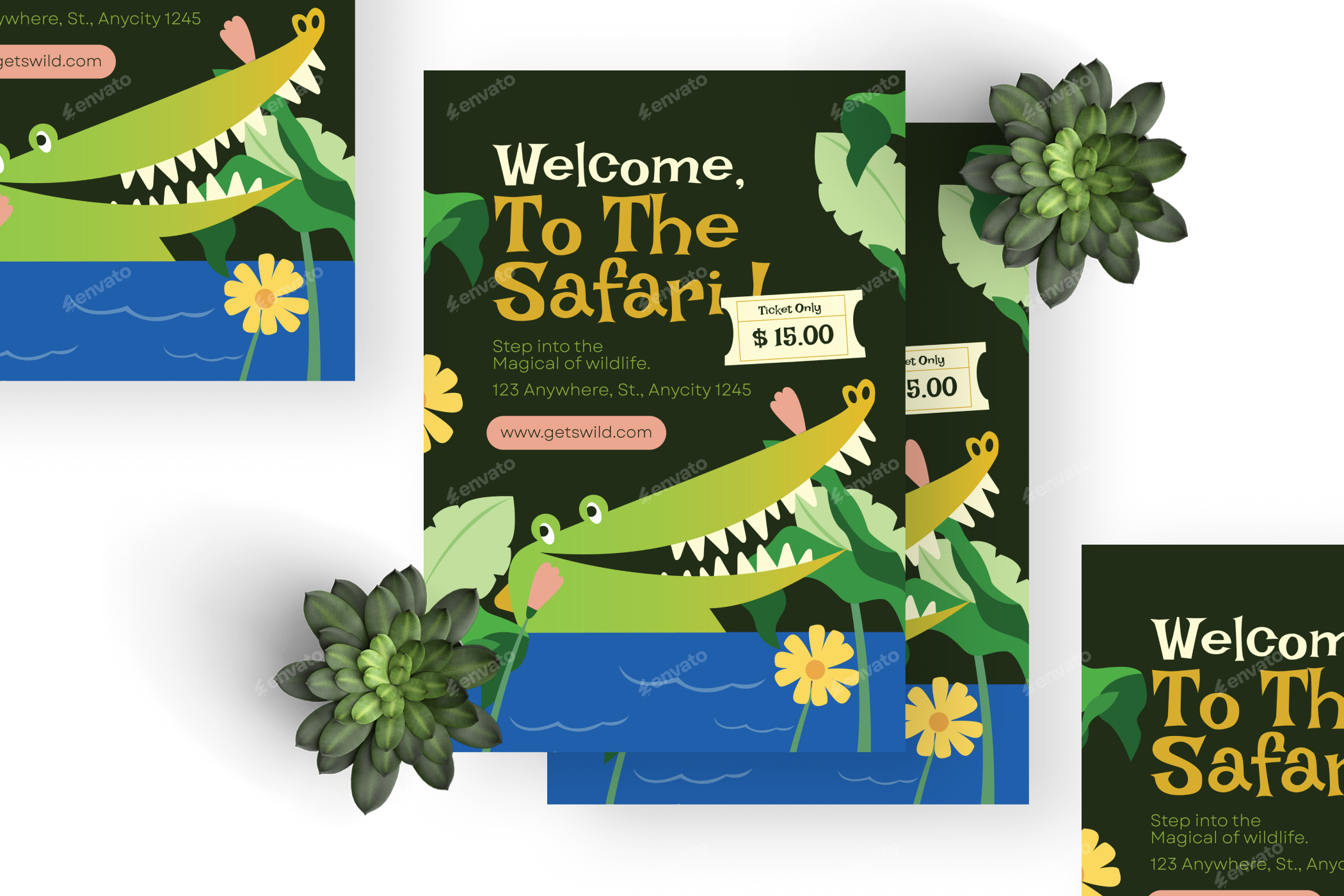 Wild Safari - Flyer Set, Print Templates | GraphicRiver