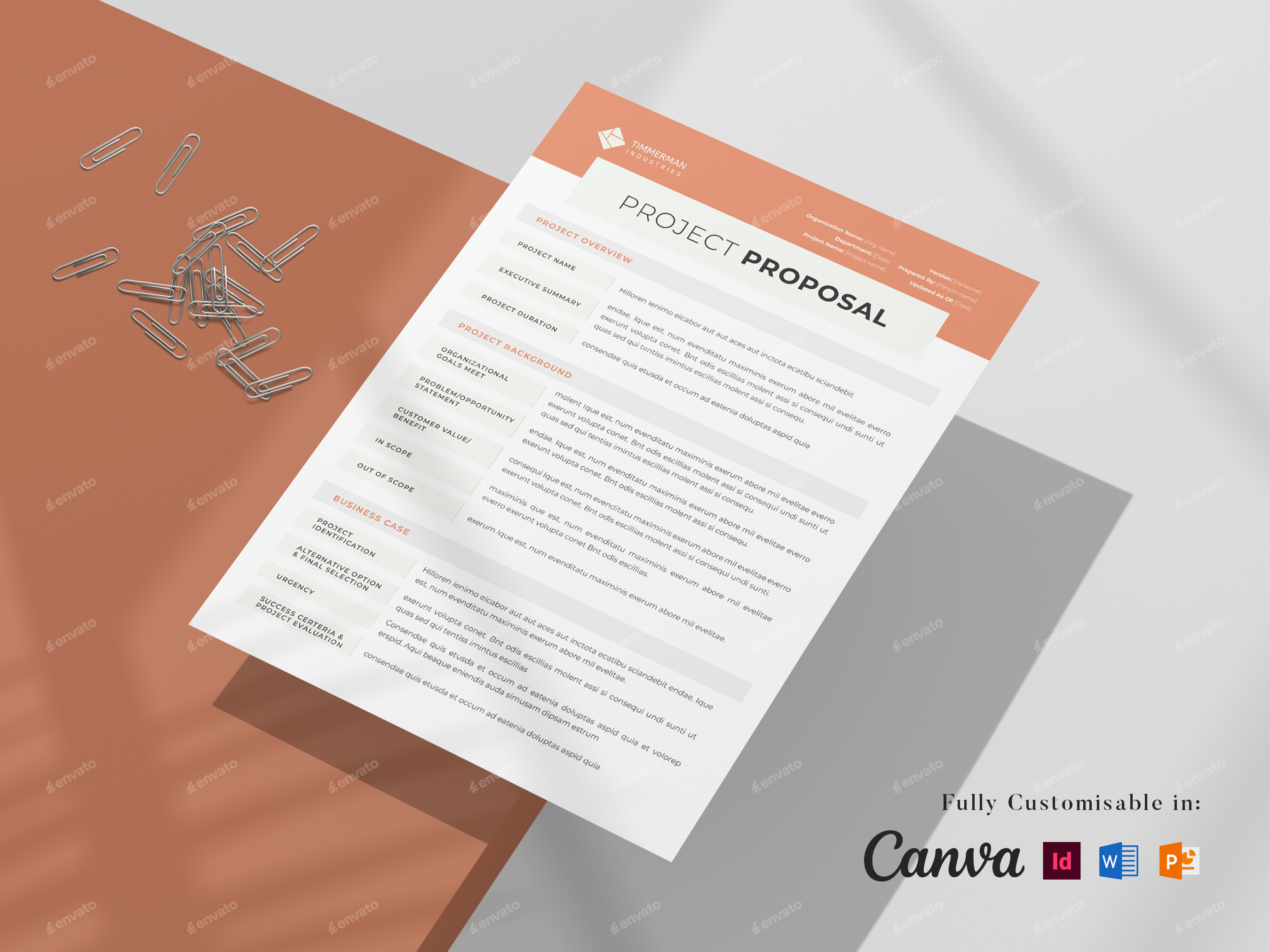 Project Proposal | Canva Template, A4 and US letter, Print Templates