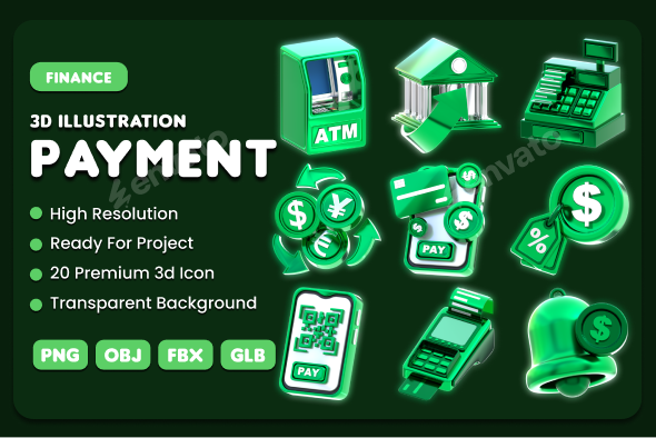 3D Payment, Graphics | GraphicRiver