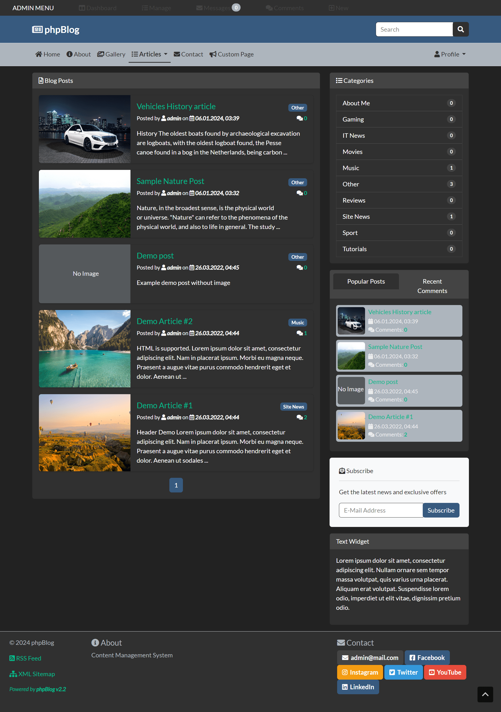 phpBlog - News, Blog & Magazine CMS by Antonov_WEB | CodeCanyon