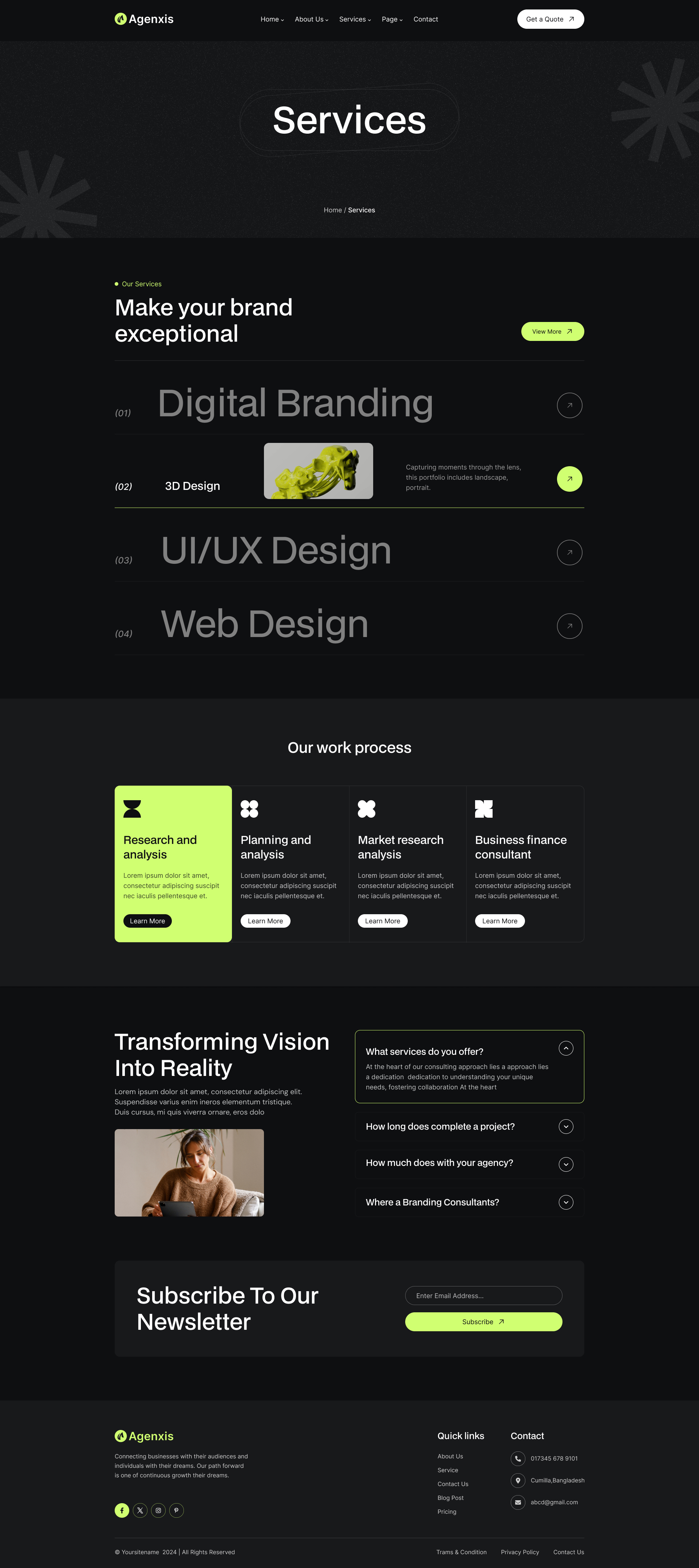 Agenxis - Creative Agency Figma Template by wprealizer | ThemeForest