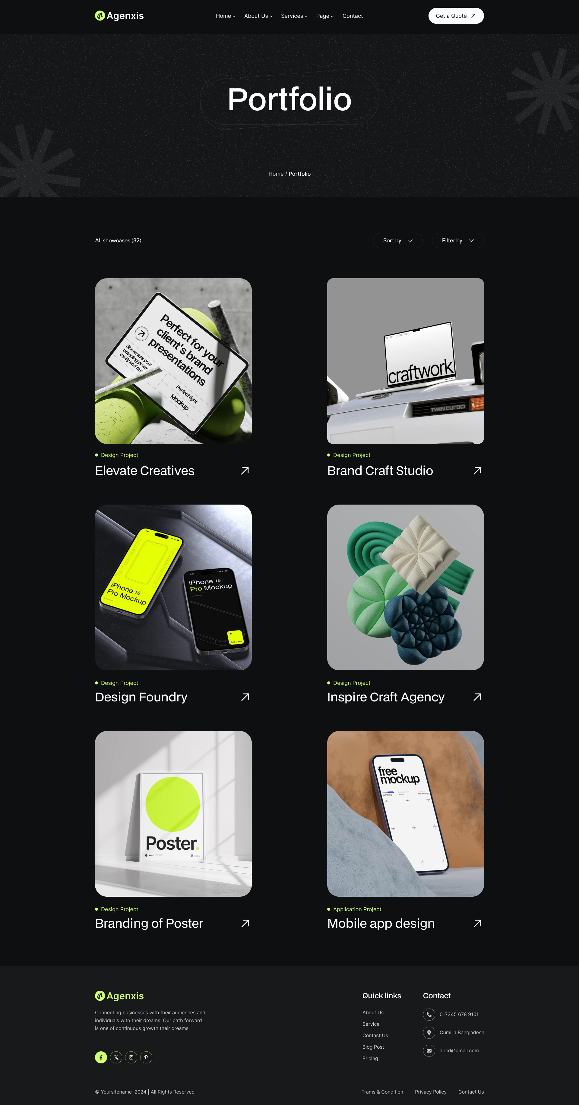Agenxis - Creative Agency Figma Template by wprealizer | ThemeForest
